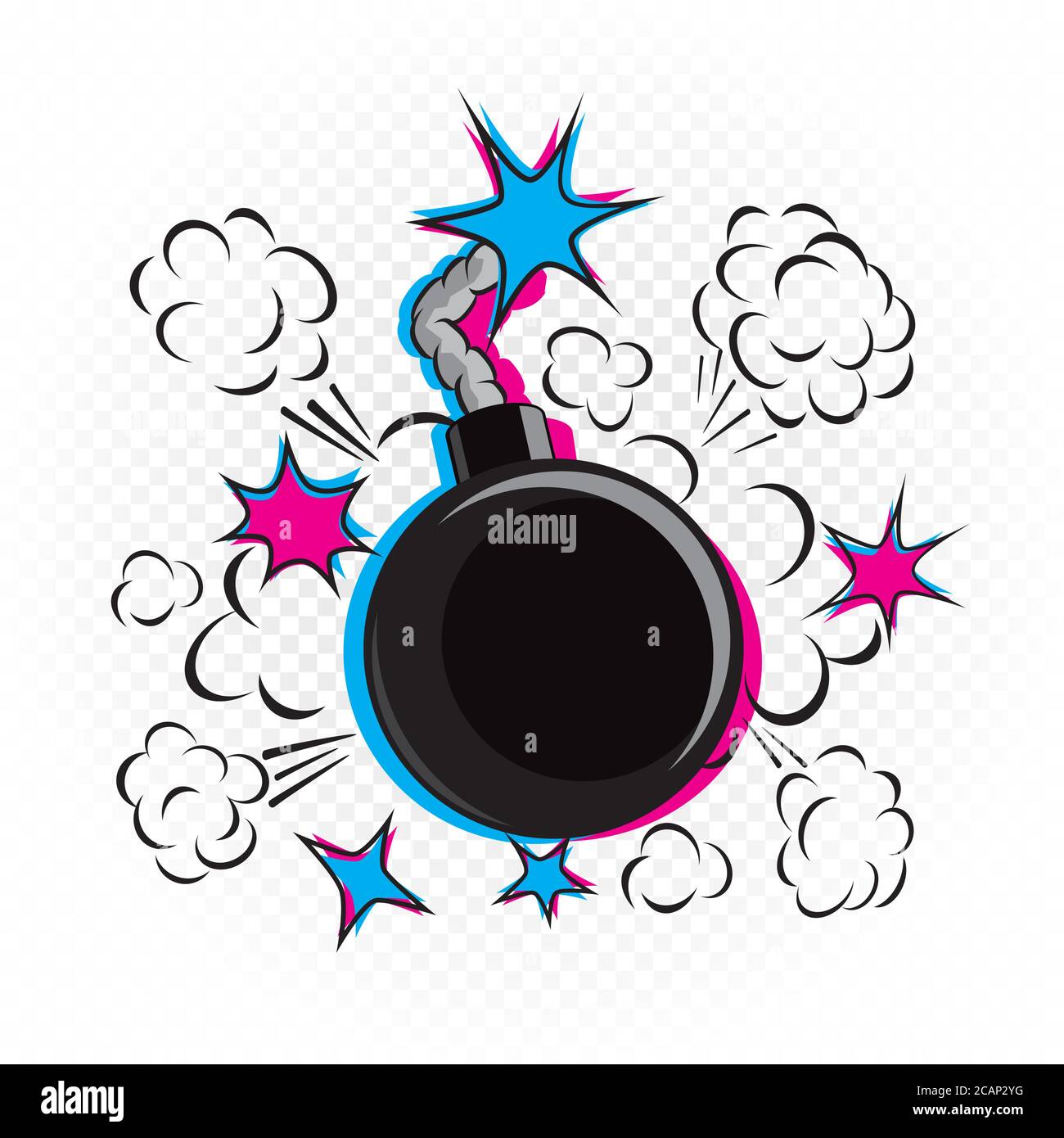 Color smoke bomb Stock Vector Images - Alamy