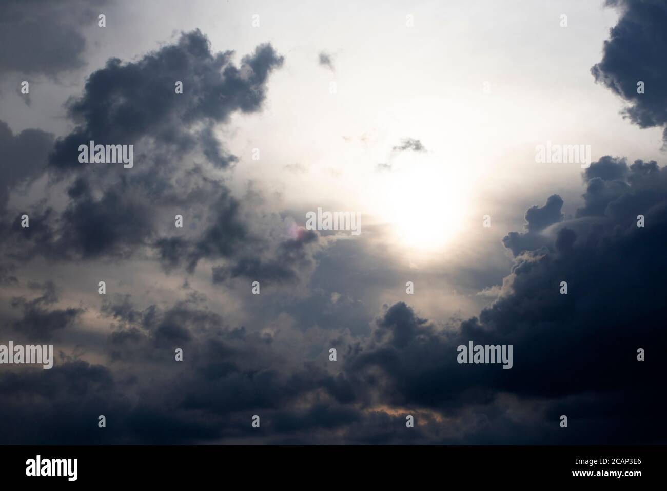 Dramatic sky background. Stormy clouds in dark sky Stock Photo - Alamy
