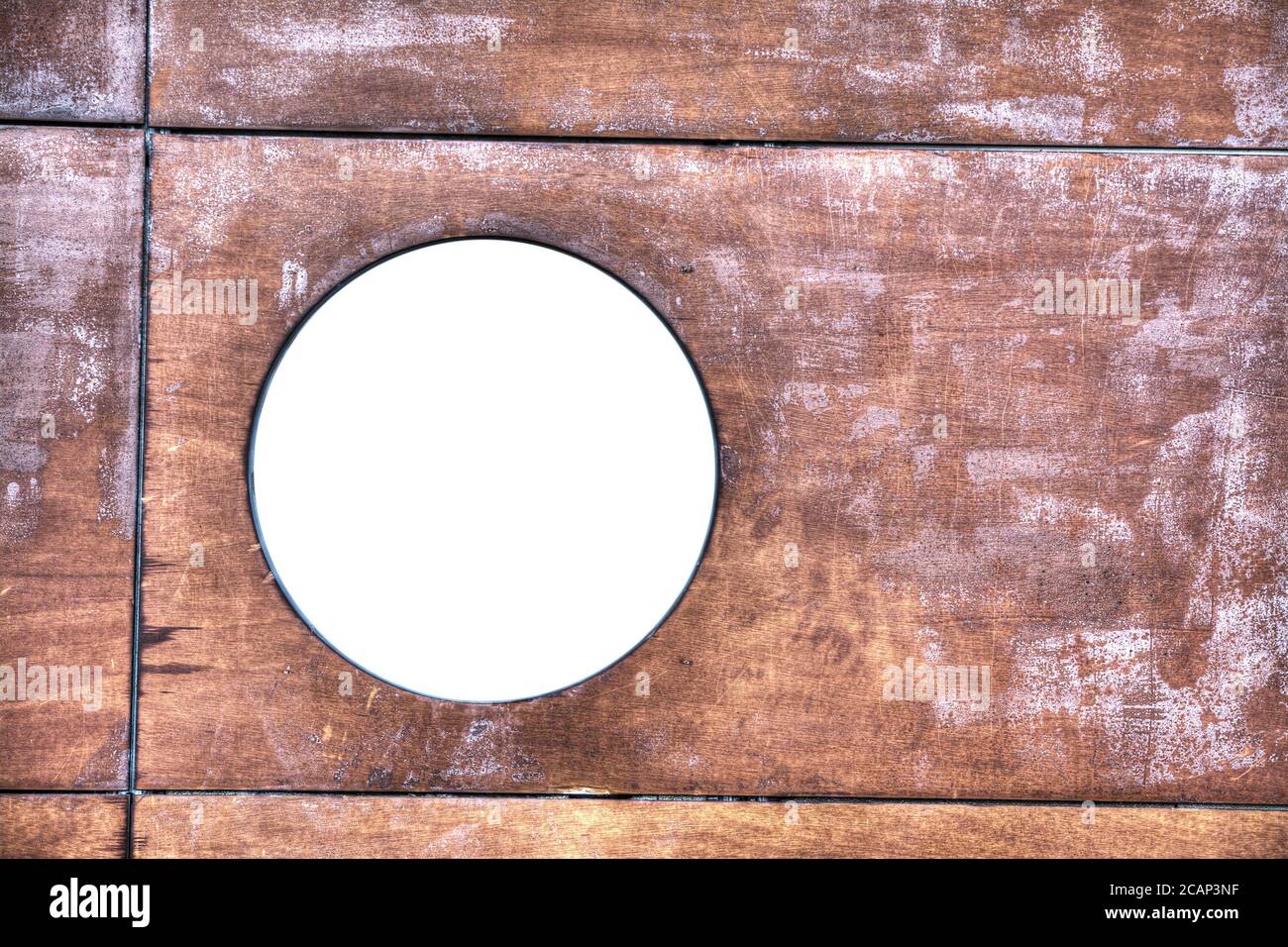 white window in the wood. Processed for hdr tone mapping effect Stock ...