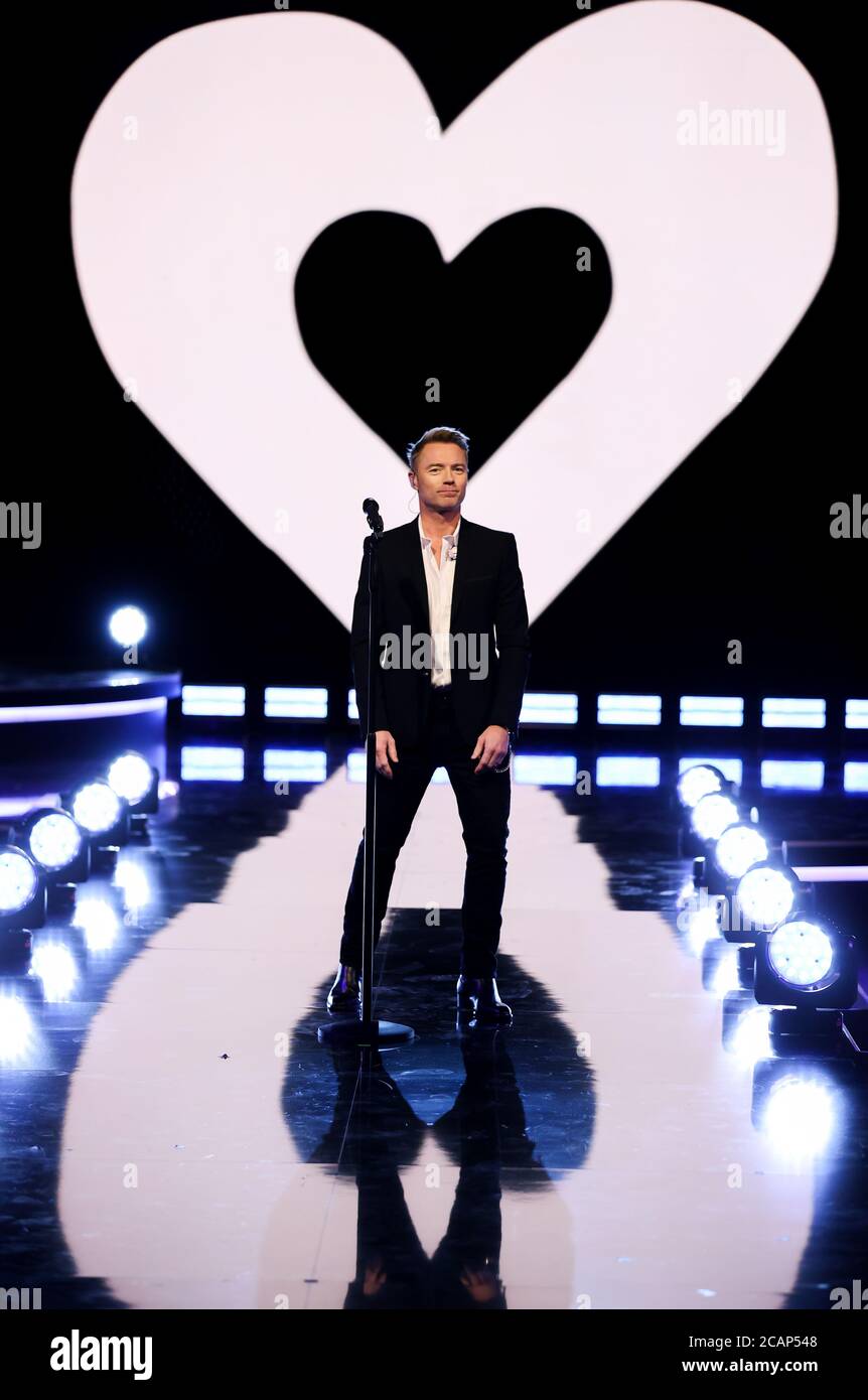 06 August 2020, Saxony, Leipzig: The Irish singer Ronan Keating sings ...
