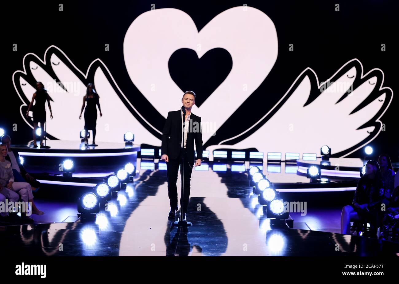 06 August 2020, Saxony, Leipzig: The Irish singer Ronan Keating sings ...
