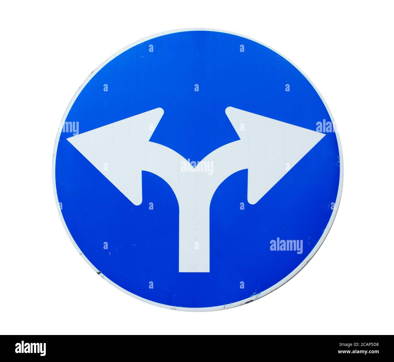 crossroad sign isolated on white background Stock Photo - Alamy