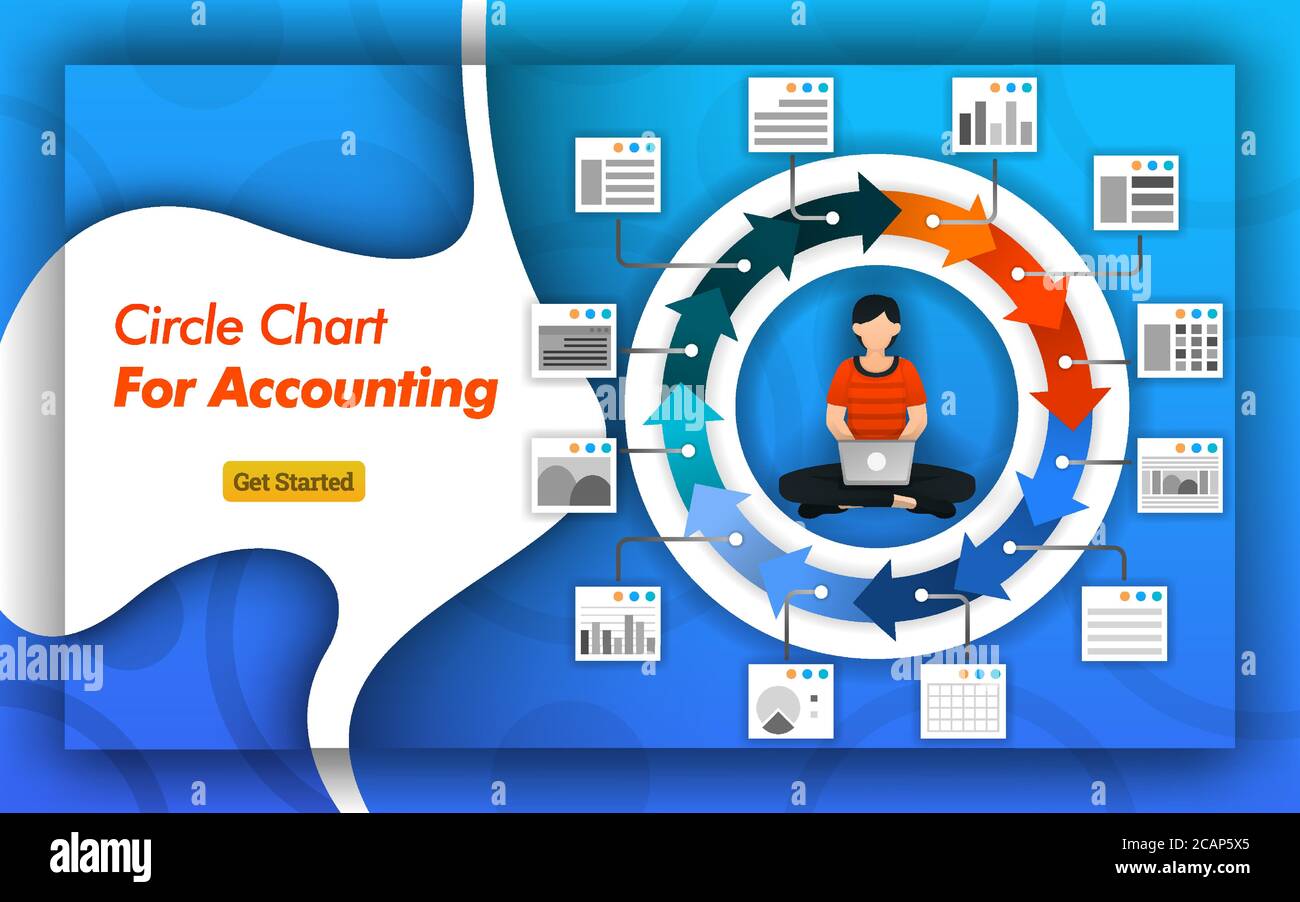 Infographic circle chart for accounting and business purposes. can be ...