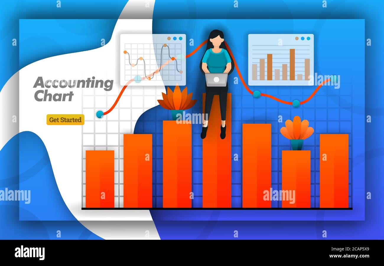 Accounting Chart Design with bar charts and line charts for all ...