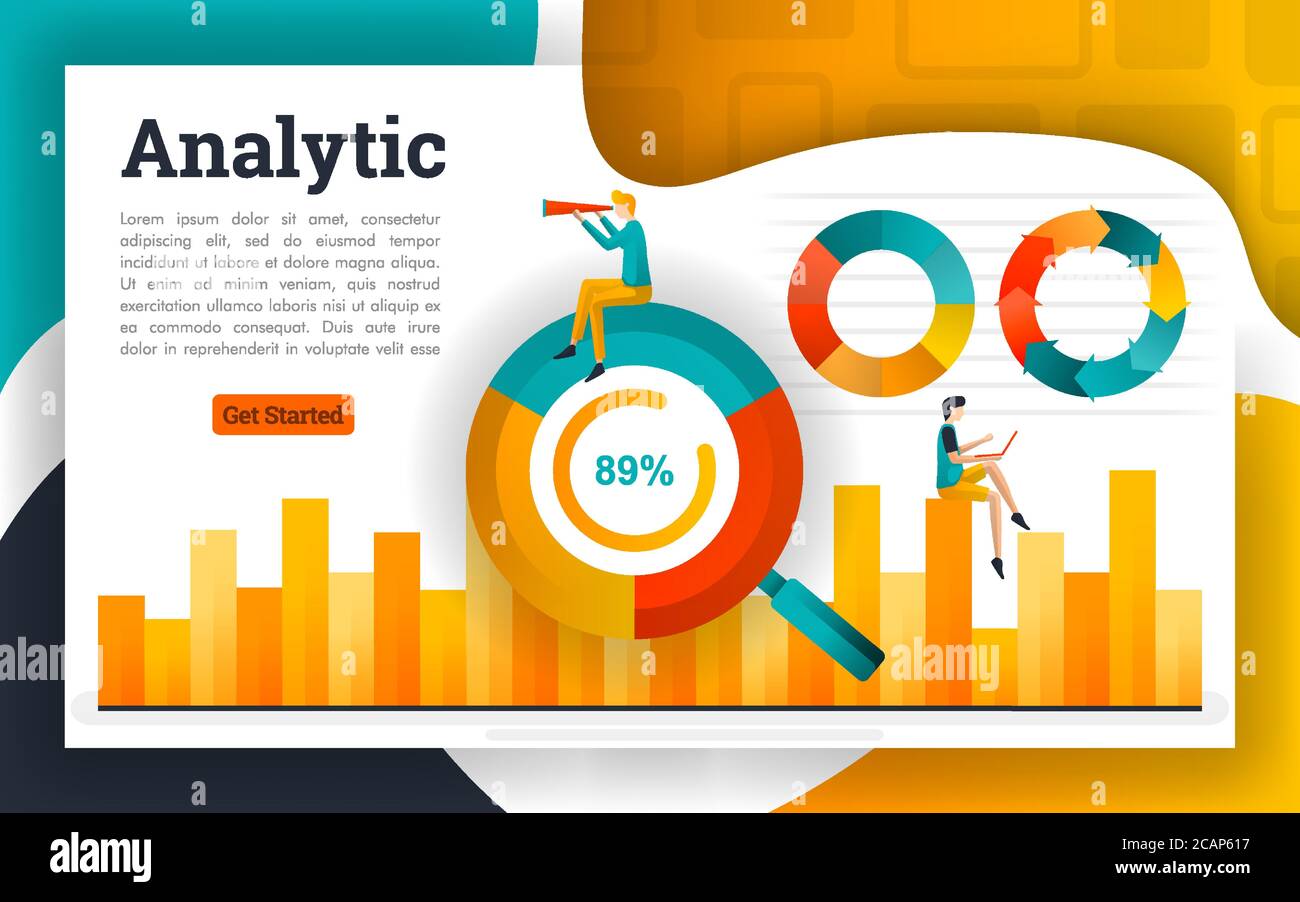 Circle graph and bar chart for accounting and business Stock Vector ...