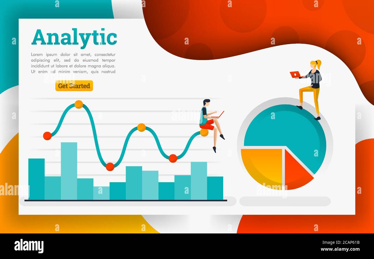 Line chart for business technology and marketing concept Stock Vector ...