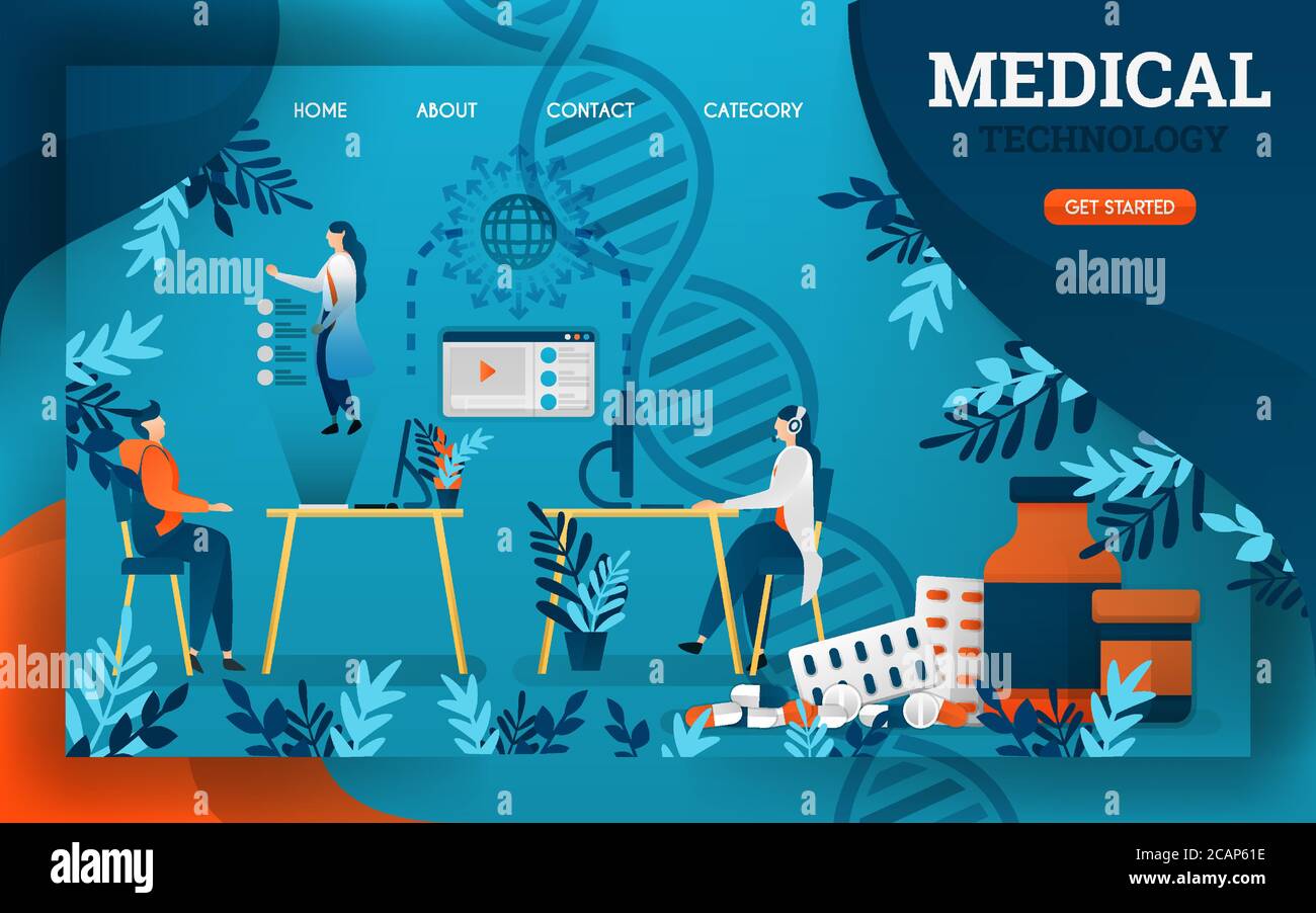 Patient is consulting with a hologram doctor using remote technology ...