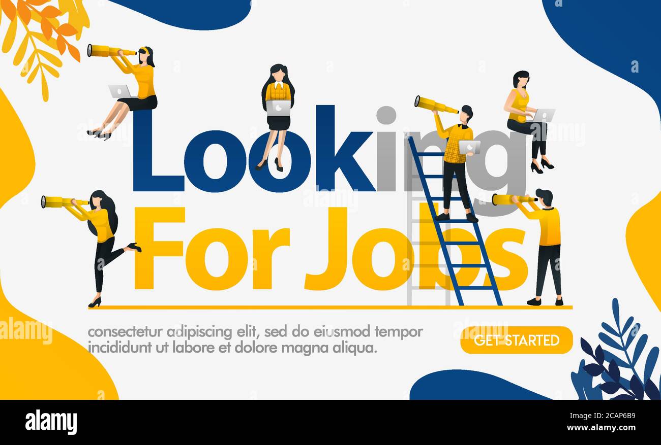 Looking for Jobs words with lots of people wearing binoculars to get a ...