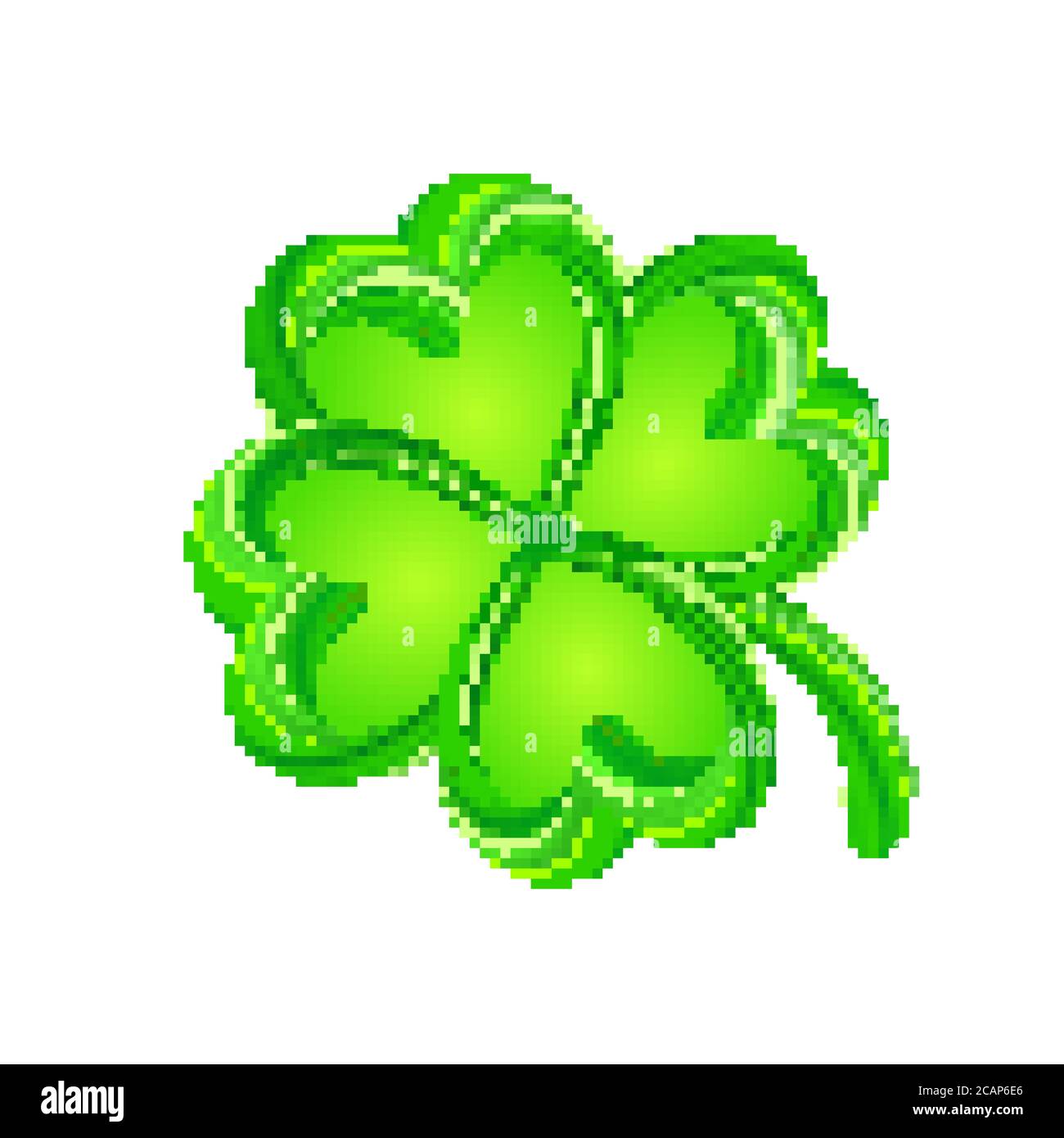 Lucky clover. St Patricks Day shamrock vector illustration. Four-leaf ...