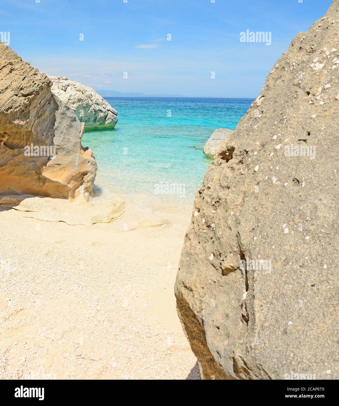 rocks in Cala Mariolu shore. Shot in Sardinia, Italy Stock Photo - Alamy
