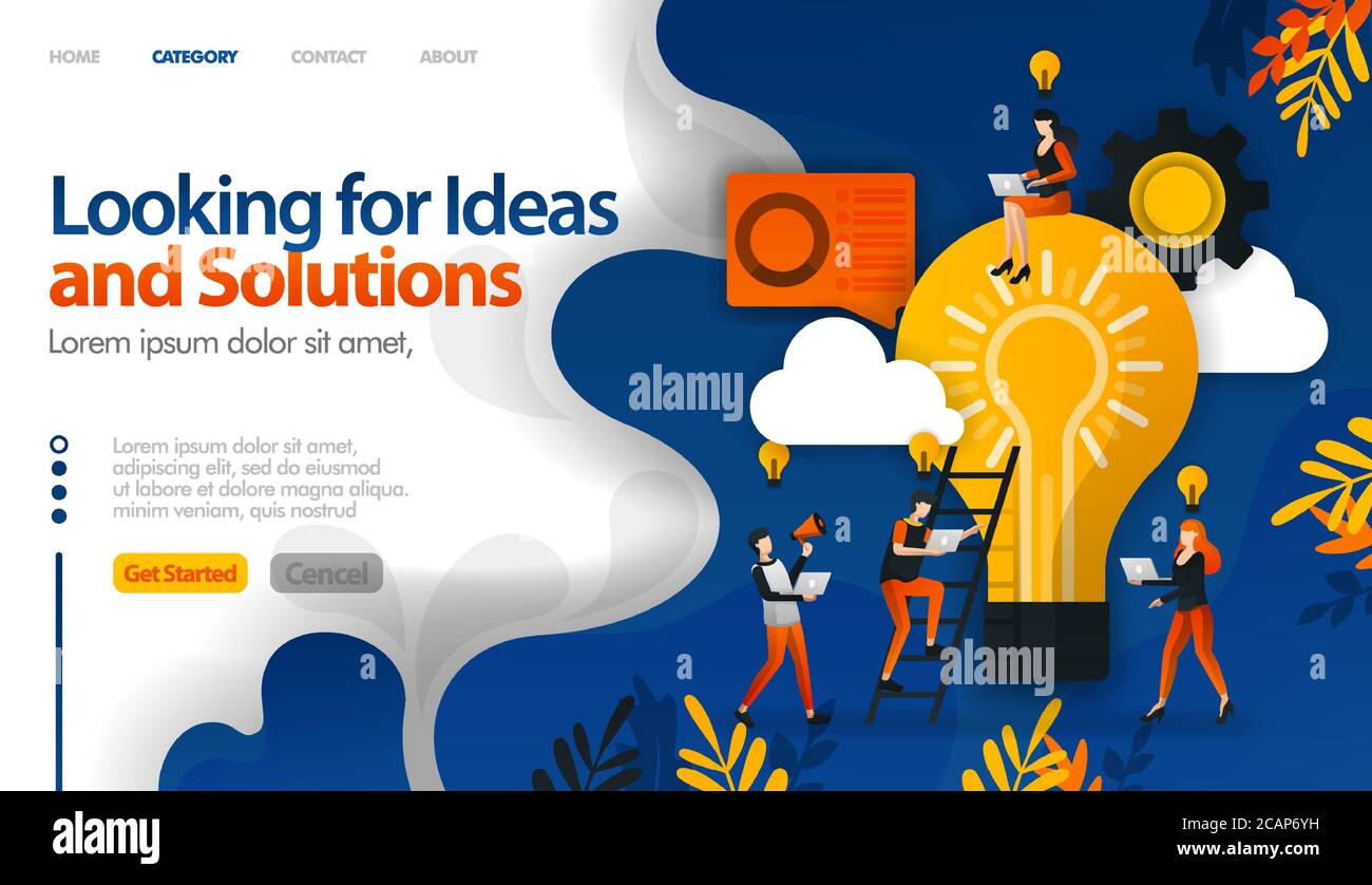 Looking for ideas and solutions to problems, brainstorming for ideas ...