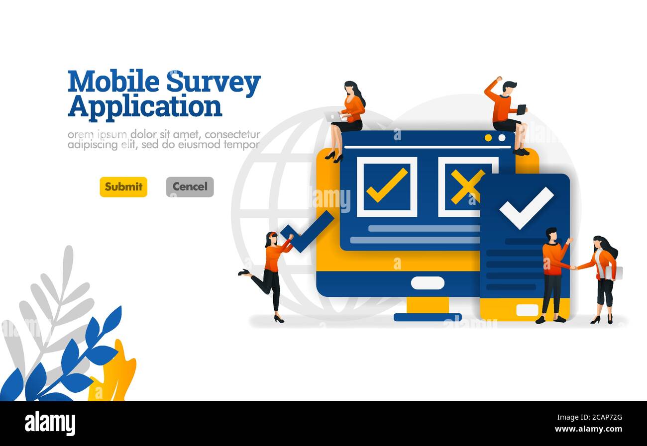 Mobile survey application to choose to agree and disagree on the survey ...
