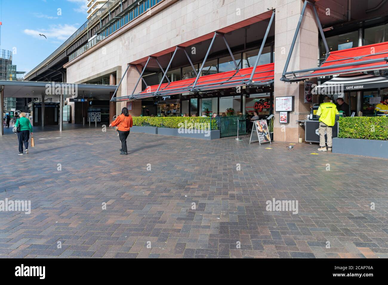 City Extra Restaurant at Circular Quay with few people due to social ...