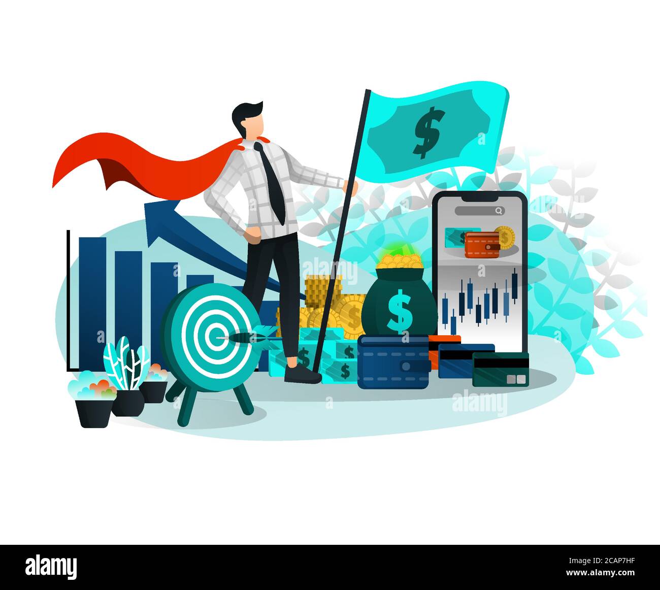 Businessman and Entrepreneur Superhero with Brilliant Career and ...