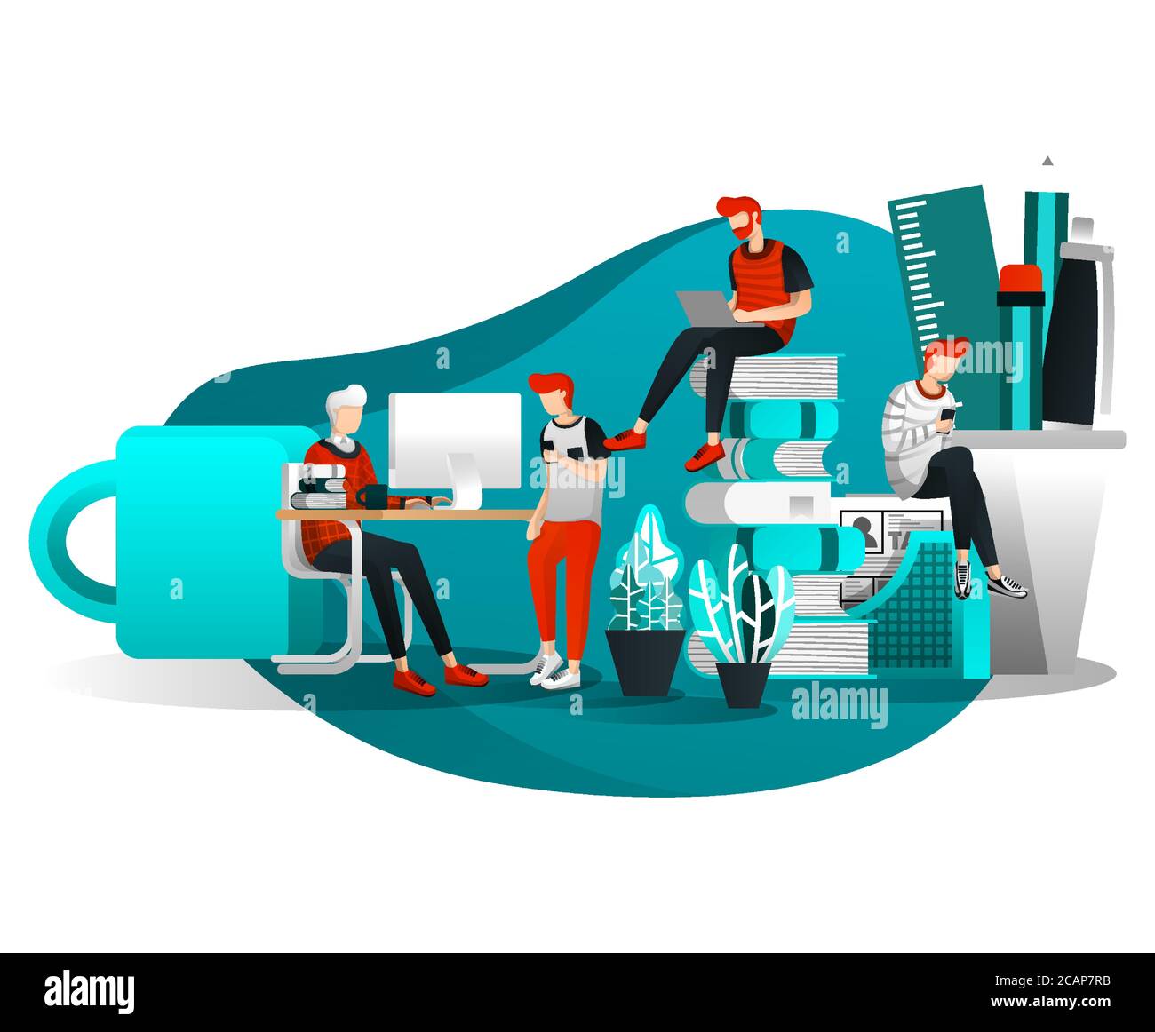 Coworkers working together in Cut Out Stock Images & Pictures - Alamy