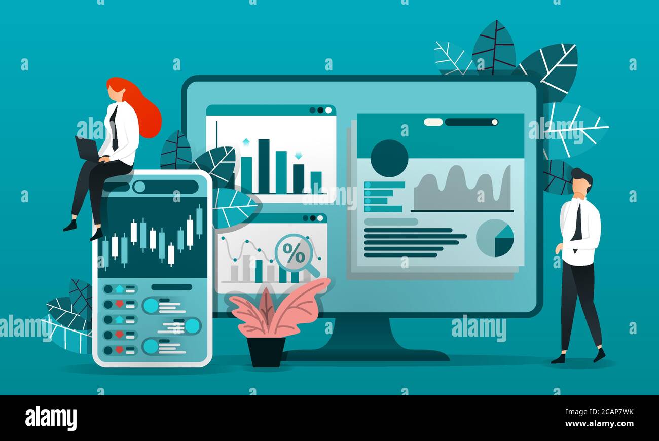 Financial monitor board Stock Vector Images - Alamy