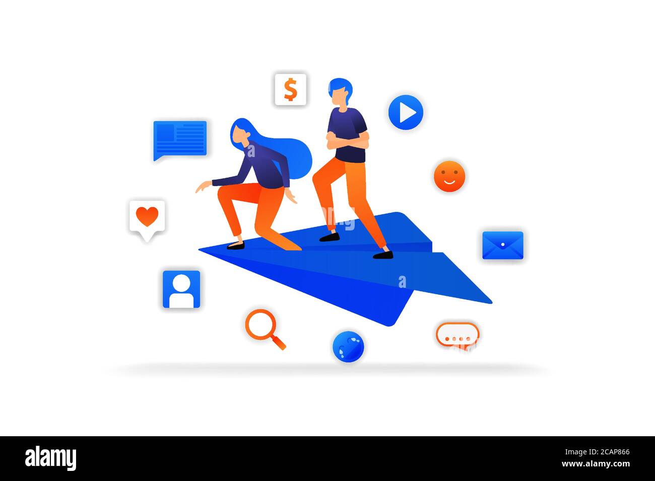 woman boarded a paper airplane to send messages and data from user ...