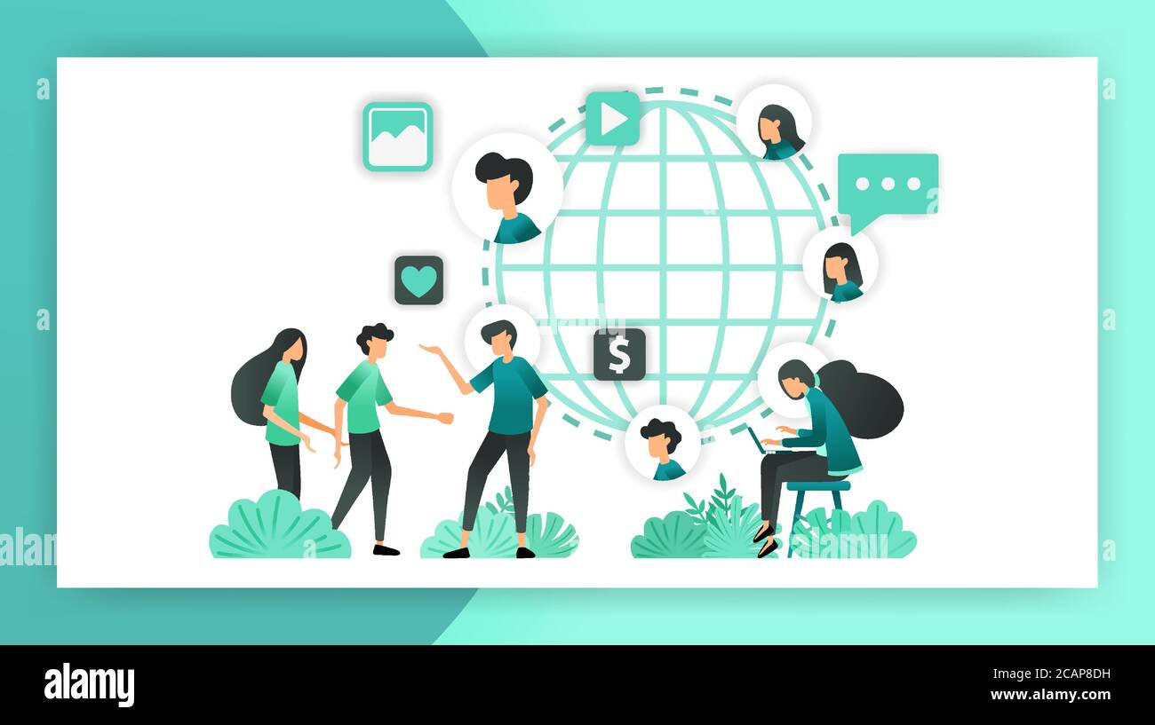 People came from all over Stock Vector Images - Alamy