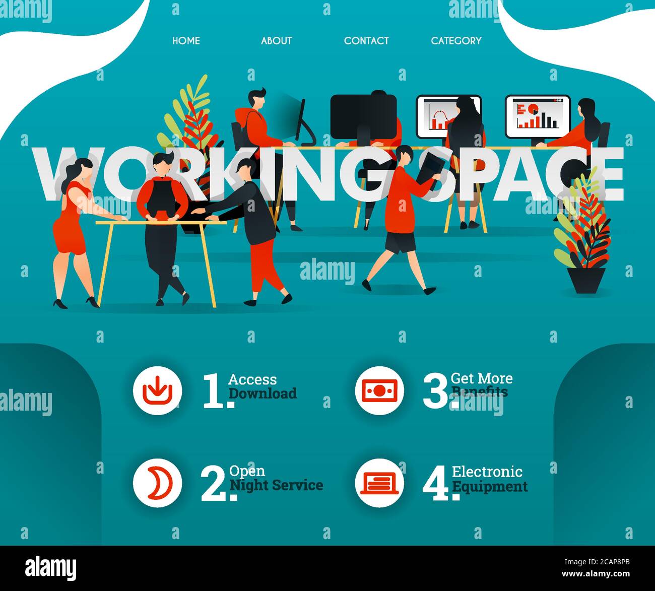 Sharing room Stock Vector Images - Alamy