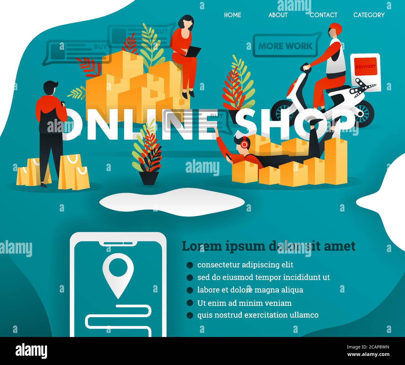 Very online shopping Stock Vector Images - Alamy