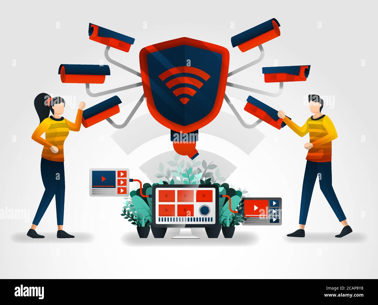 Security camera icon cartoon hi-res stock photography and images - Alamy