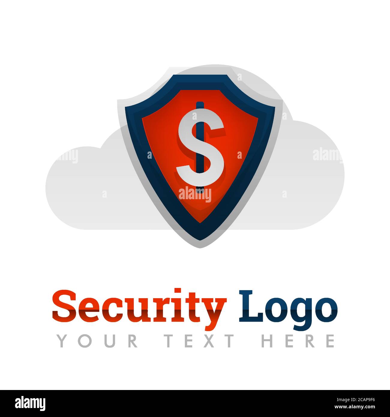 Security logo template for finance, banking, money, dollar, cloud ...