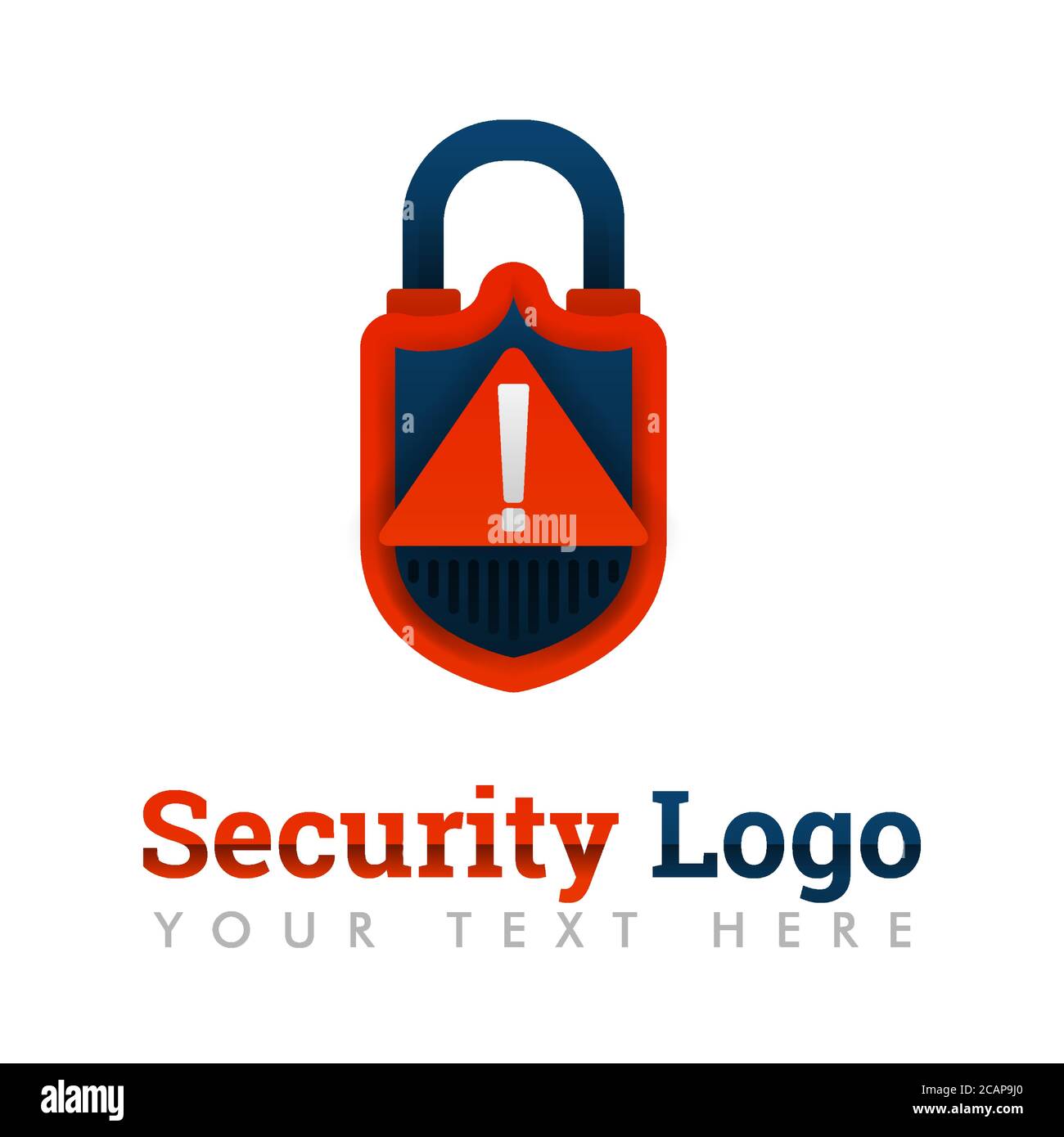 Security logo template for security key, hacking warning, data ...