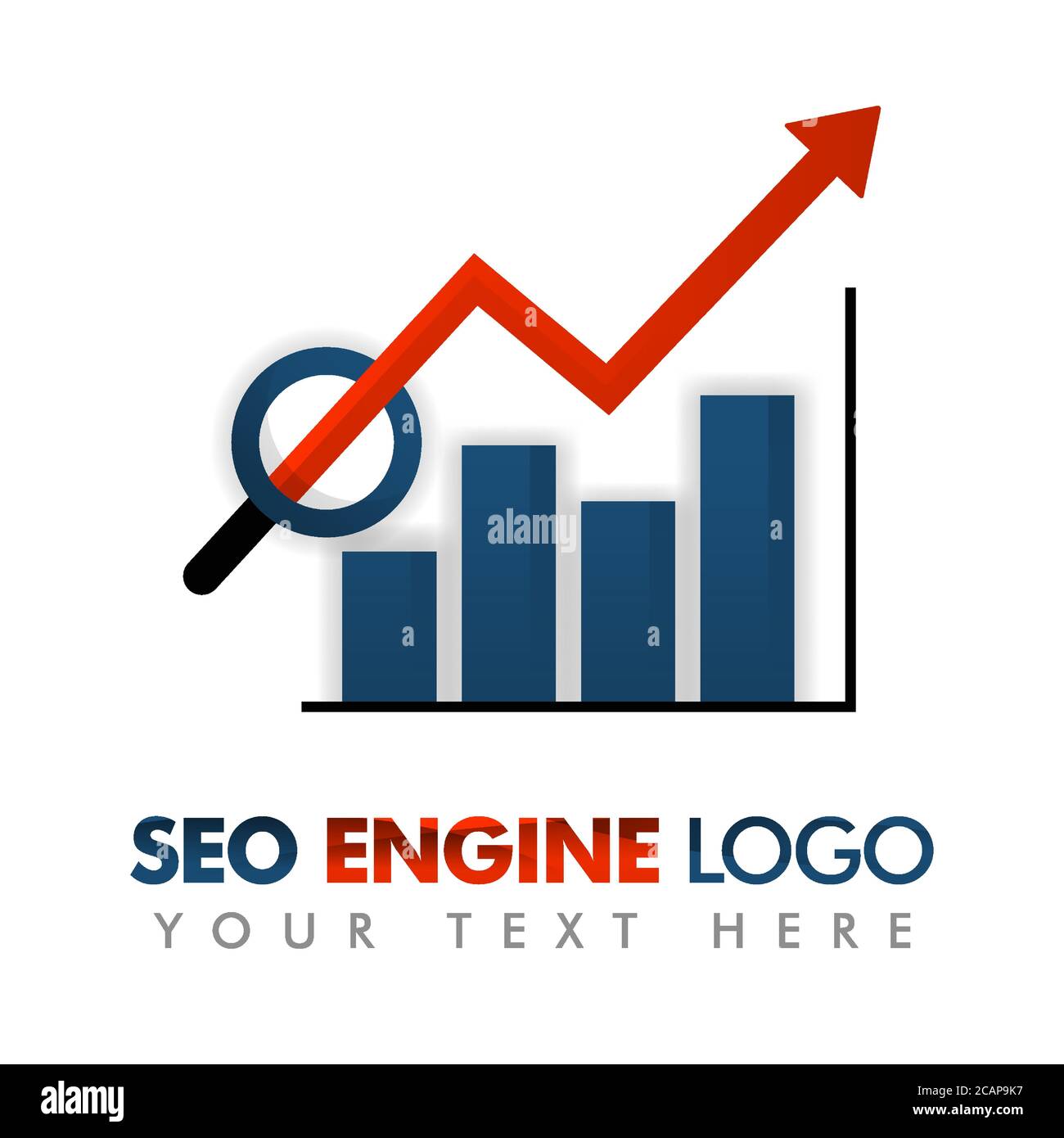 Business concept of vector illustration. SEO logo, marketing strategy ...