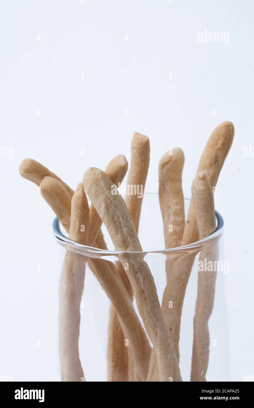 Grissini (Thin Bread Sticks) isolated on white background Stock Photo ...
