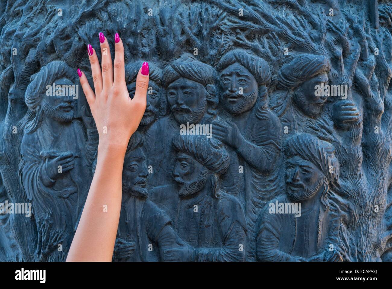 Aliaga Vahid Poet Monument, Old City, Baku City, Azerbaijan, Middle ...