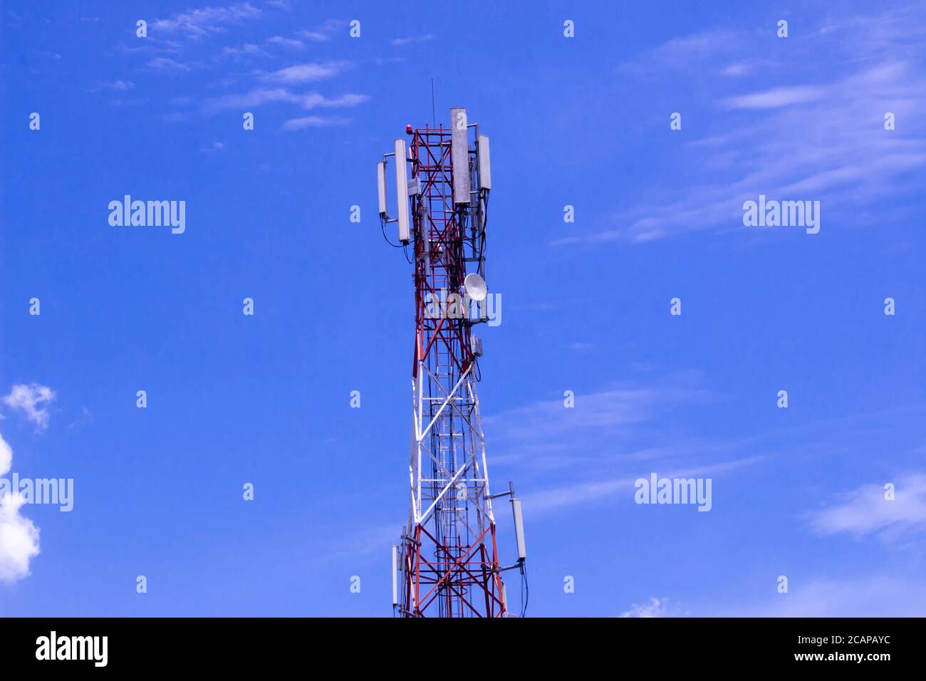 Blue sky with tower Stock Photo - Alamy