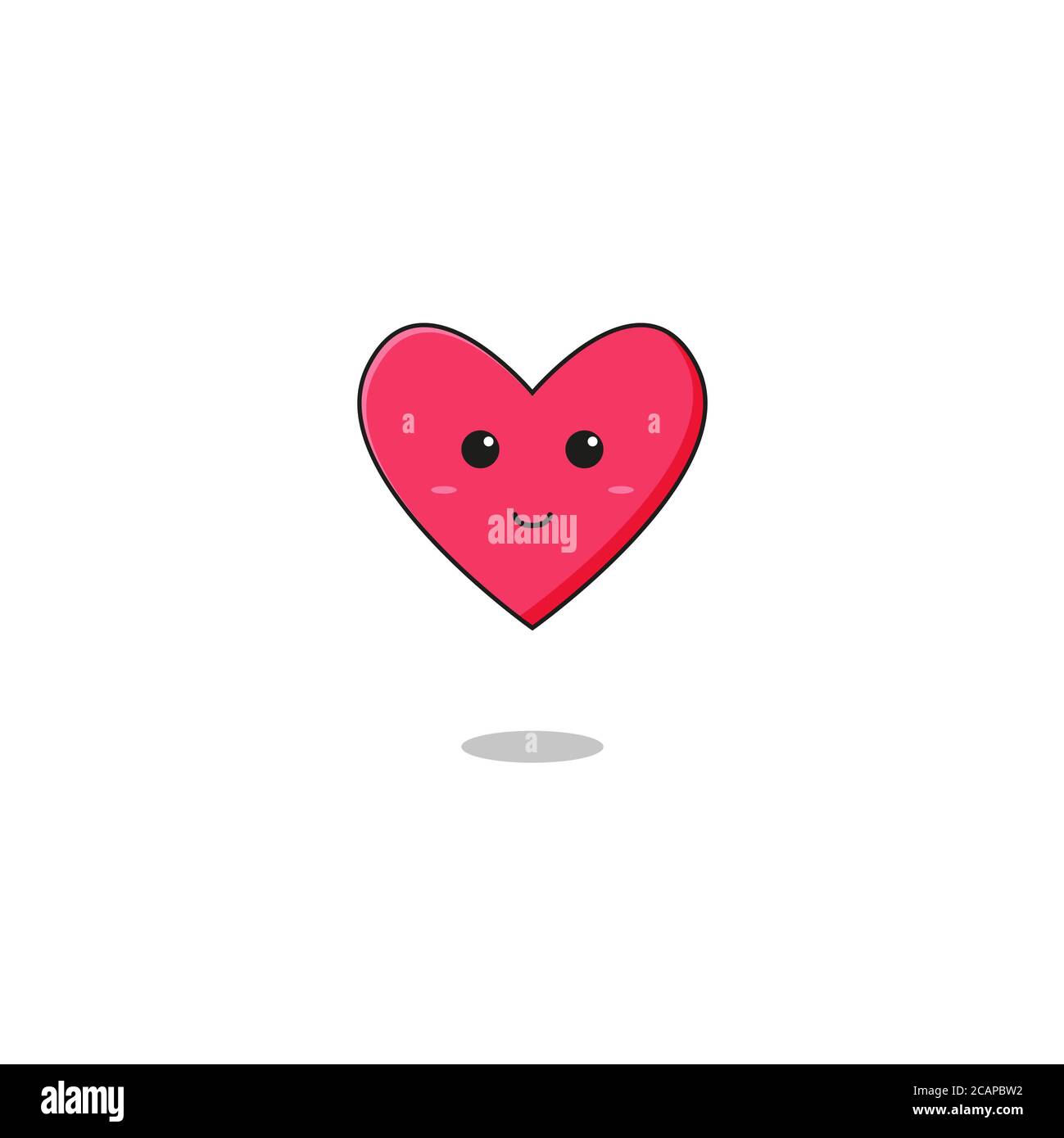 Cute Love Mascot Character.Illustration Isolated on white background ...