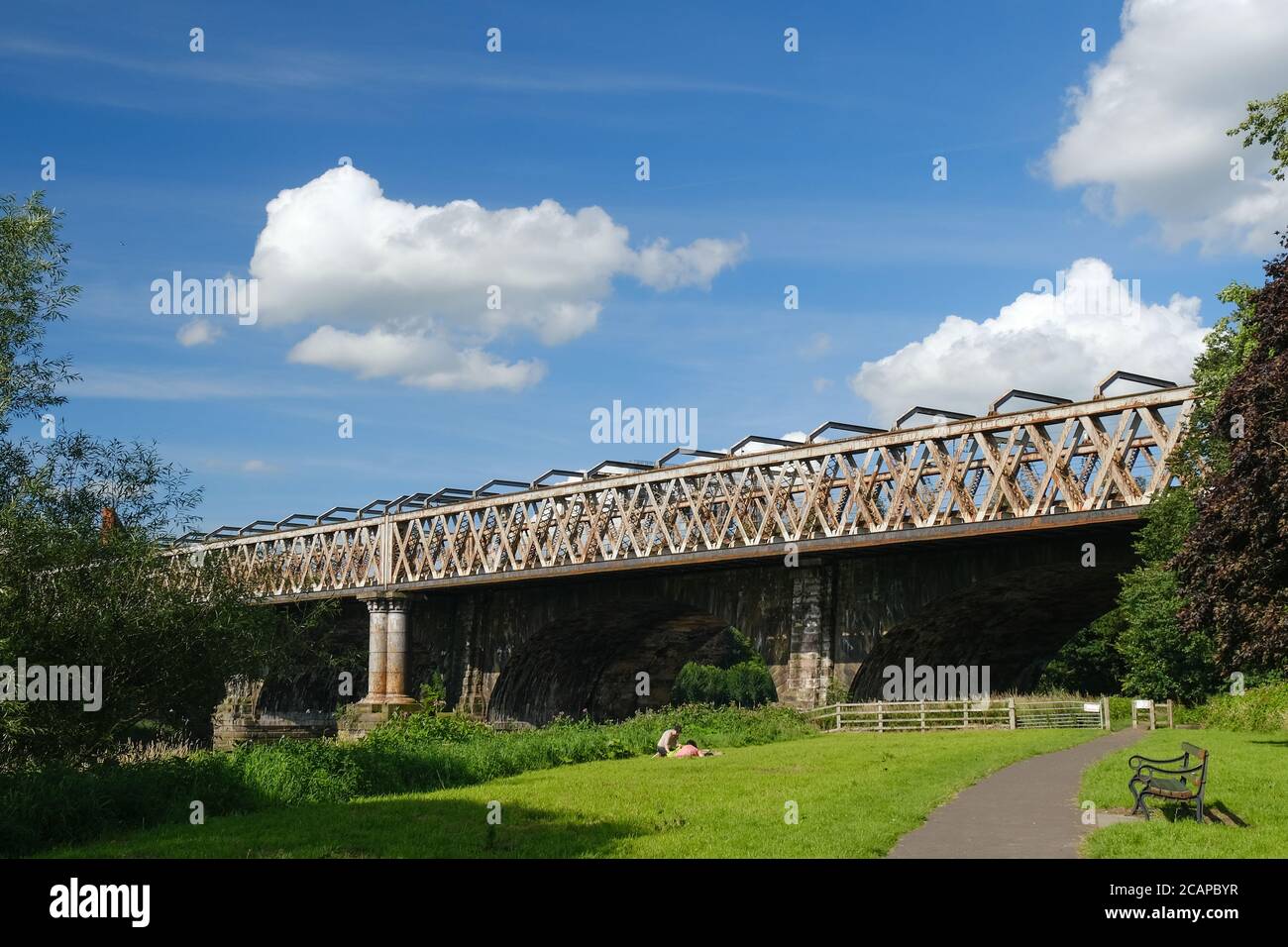 The Railway Bridge over the River Ribble in Preston, Lancashire, UK ...