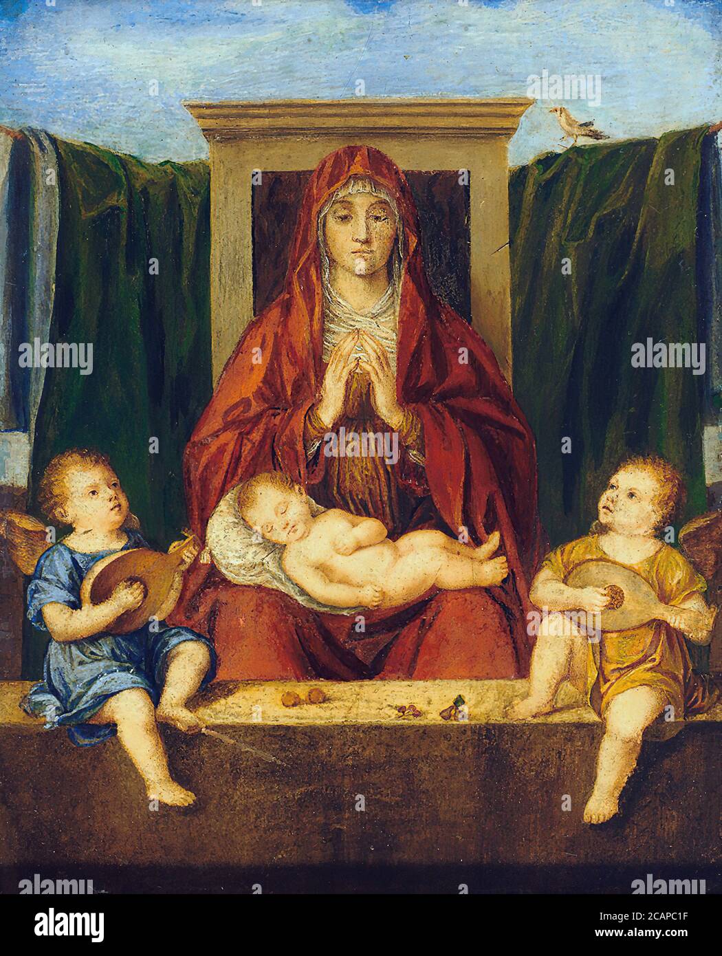 Ellenrieder Marie - Maria Mit Kind Und Zwei Musizierenden Engeln ...