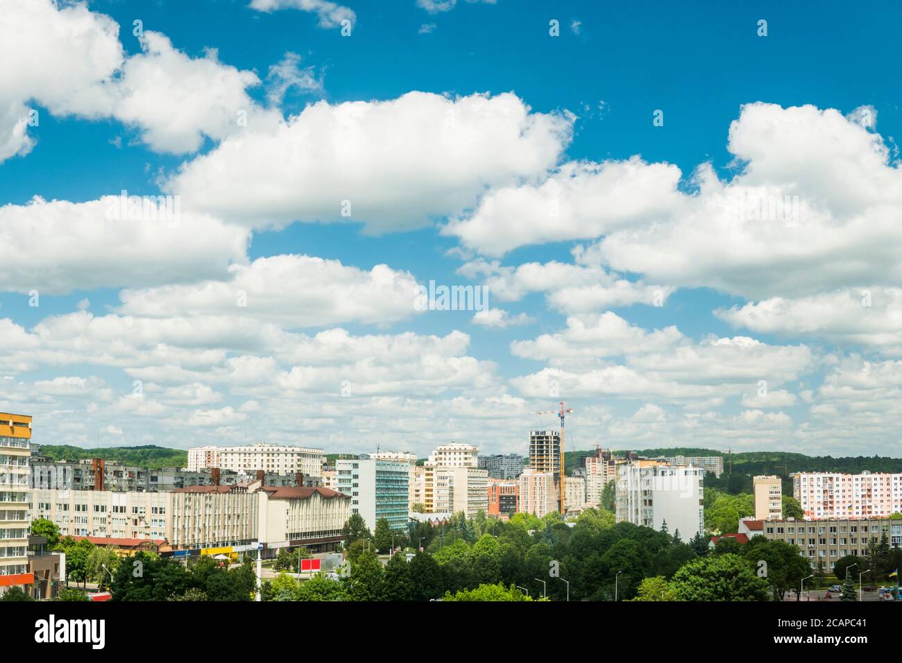 Landscape of modern park of Lviv city in Ukraine Stock Photo - Alamy