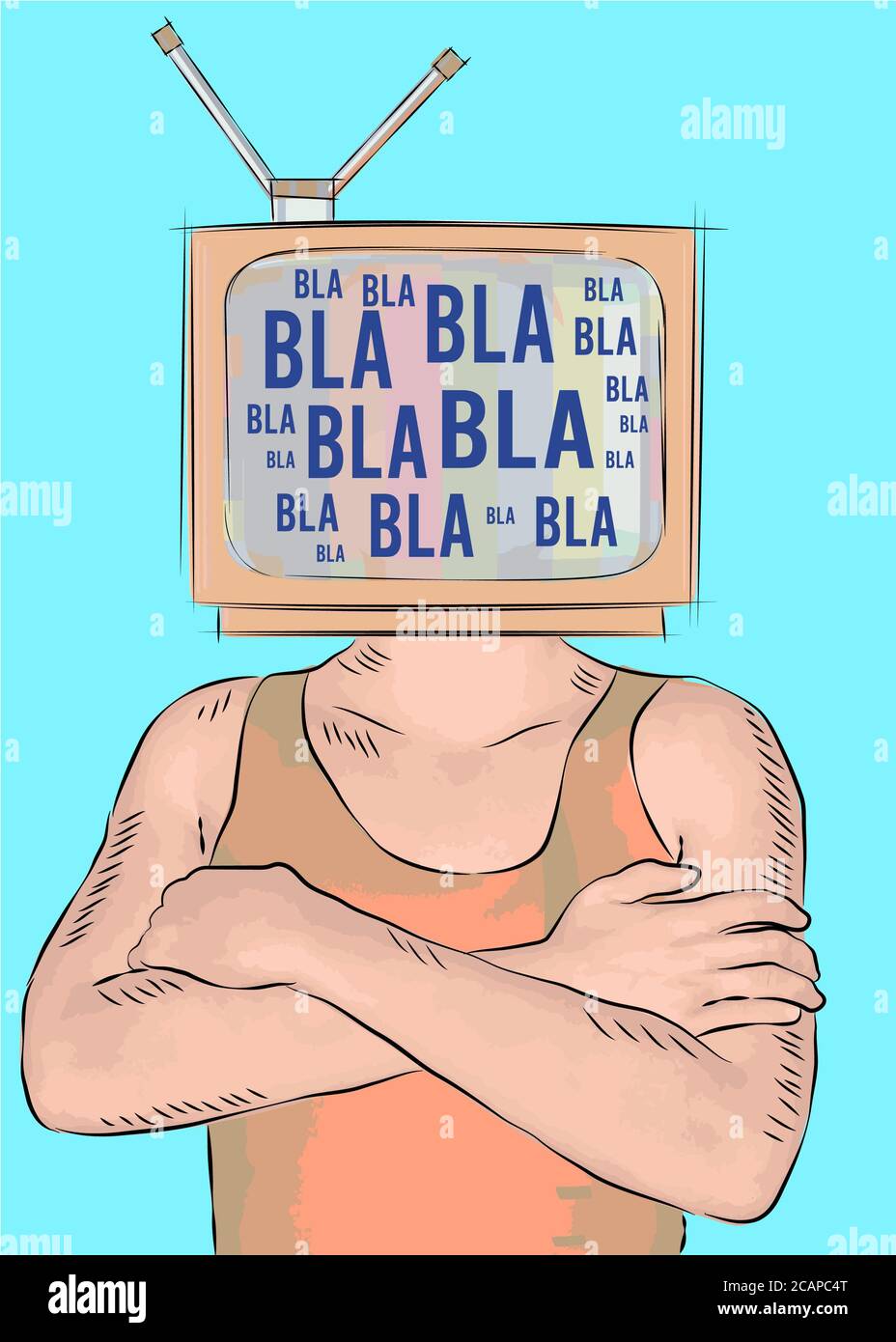 Mass Media influence our thoughts - 3D Concept Stock Photo - Alamy