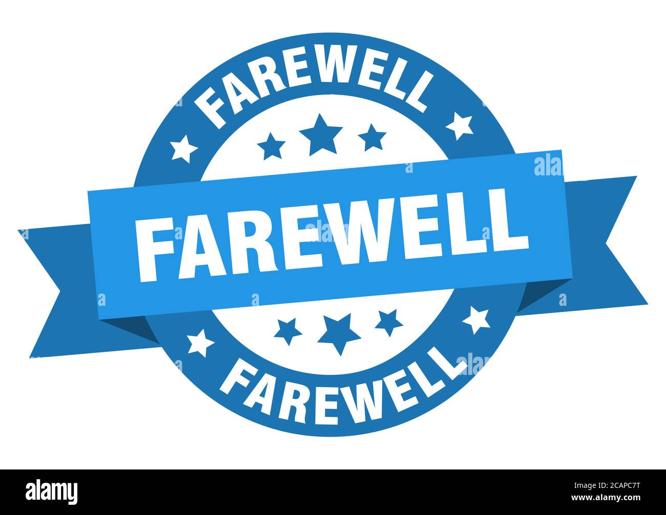 farewell round ribbon isolated label. farewell sign Stock Vector Image ...