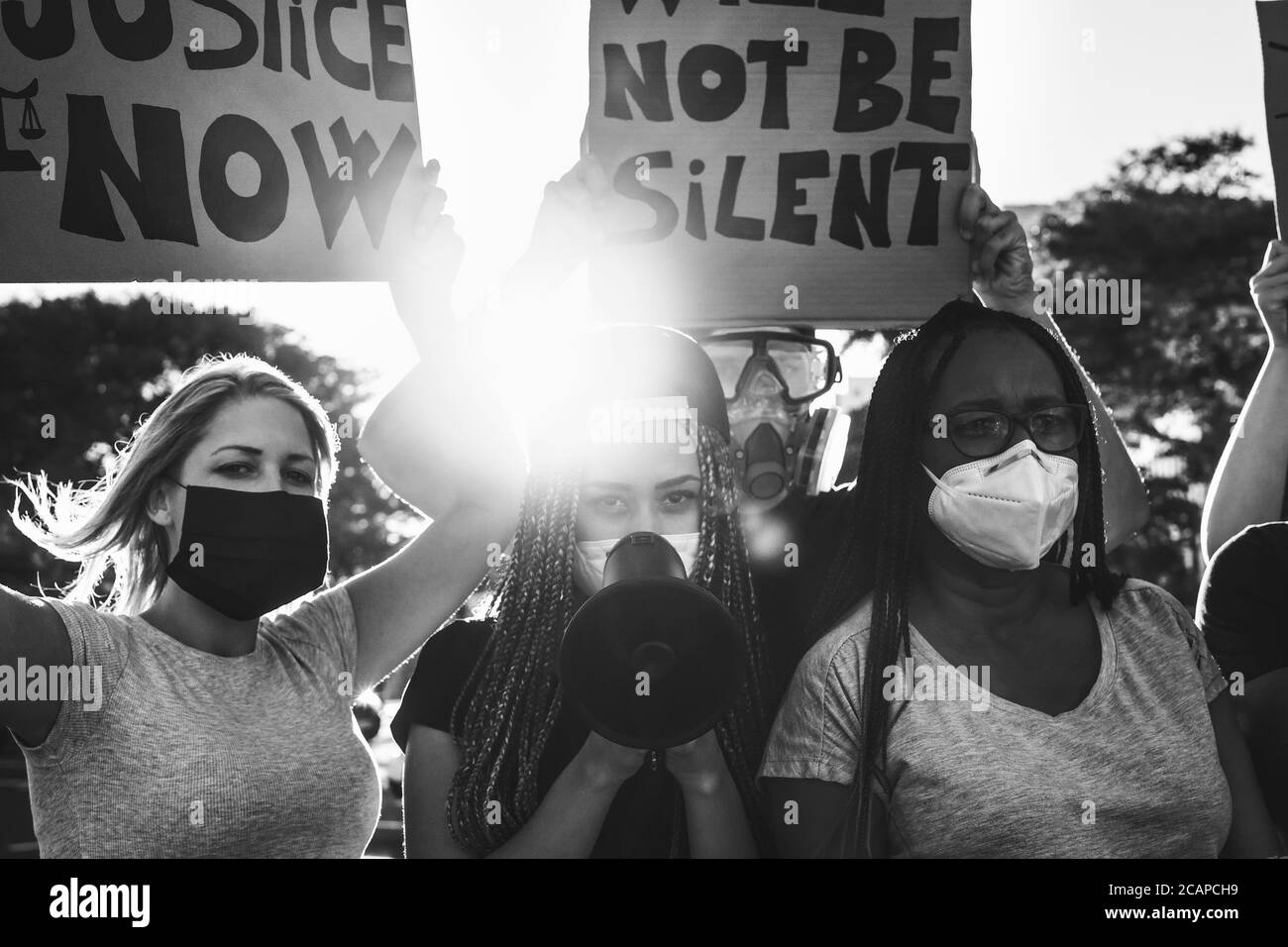 Black lives matter activist movement protesting against racism and ...