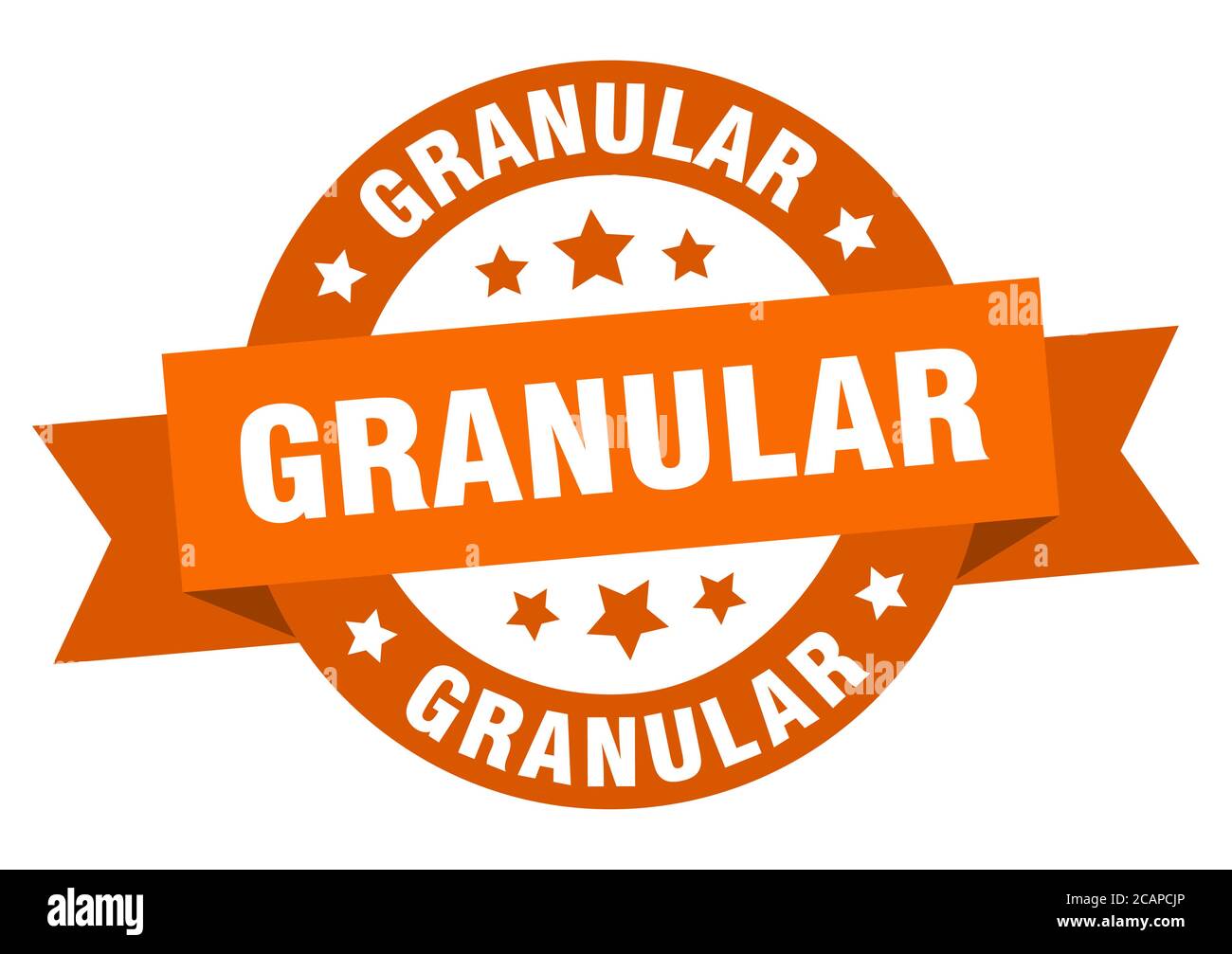 granular round ribbon isolated label. granular sign Stock Vector Image ...