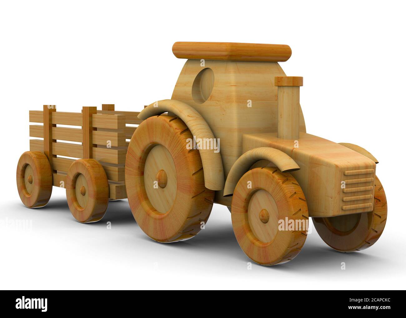 Wood tractor toy hi-res stock photography and images - Alamy