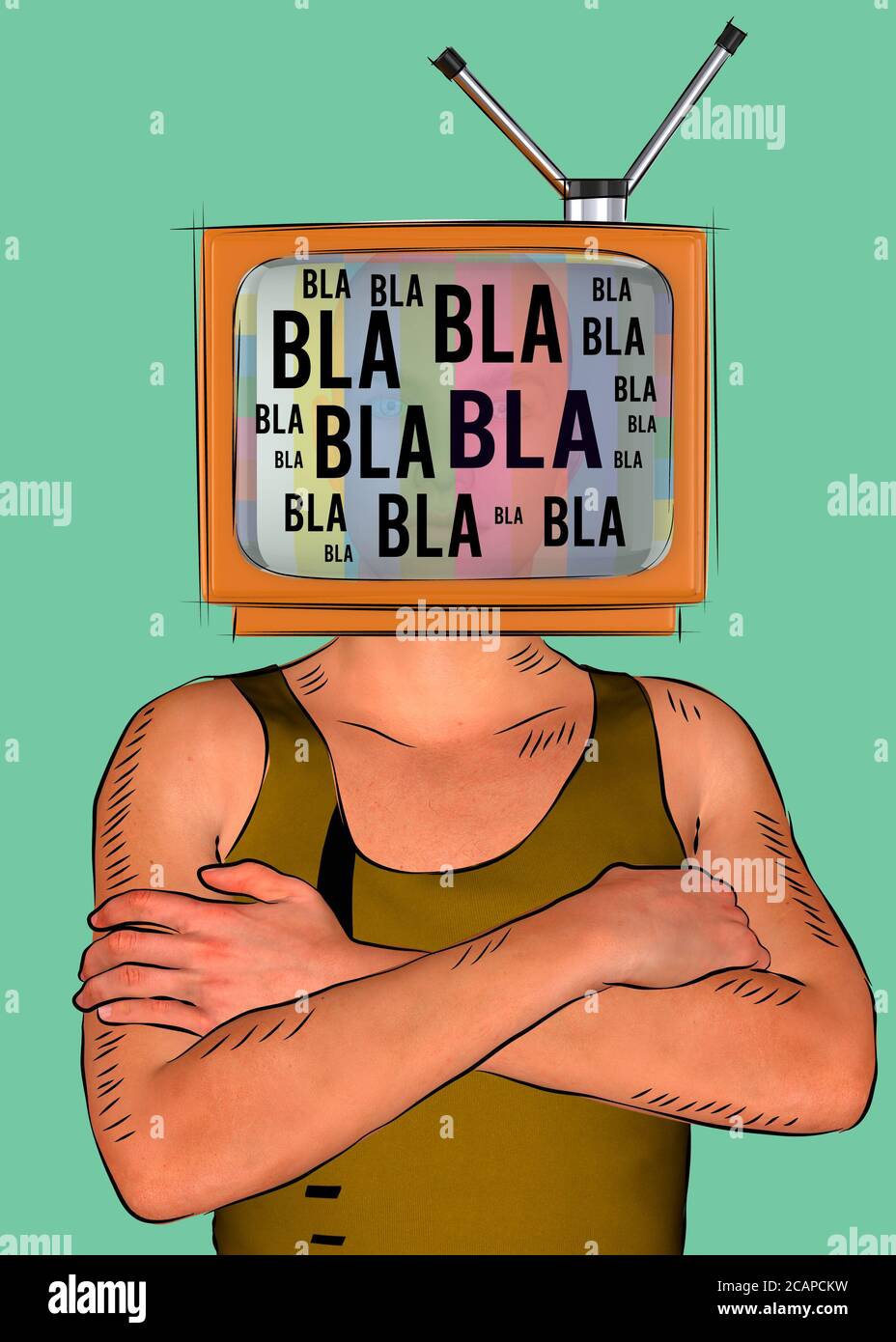 Mass Media influence our thoughts - 3D Concept Stock Photo - Alamy