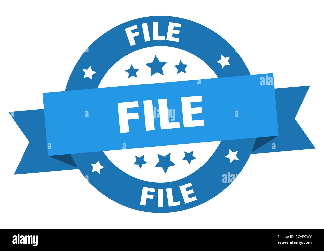file round ribbon isolated label. file sign Stock Vector Image & Art ...