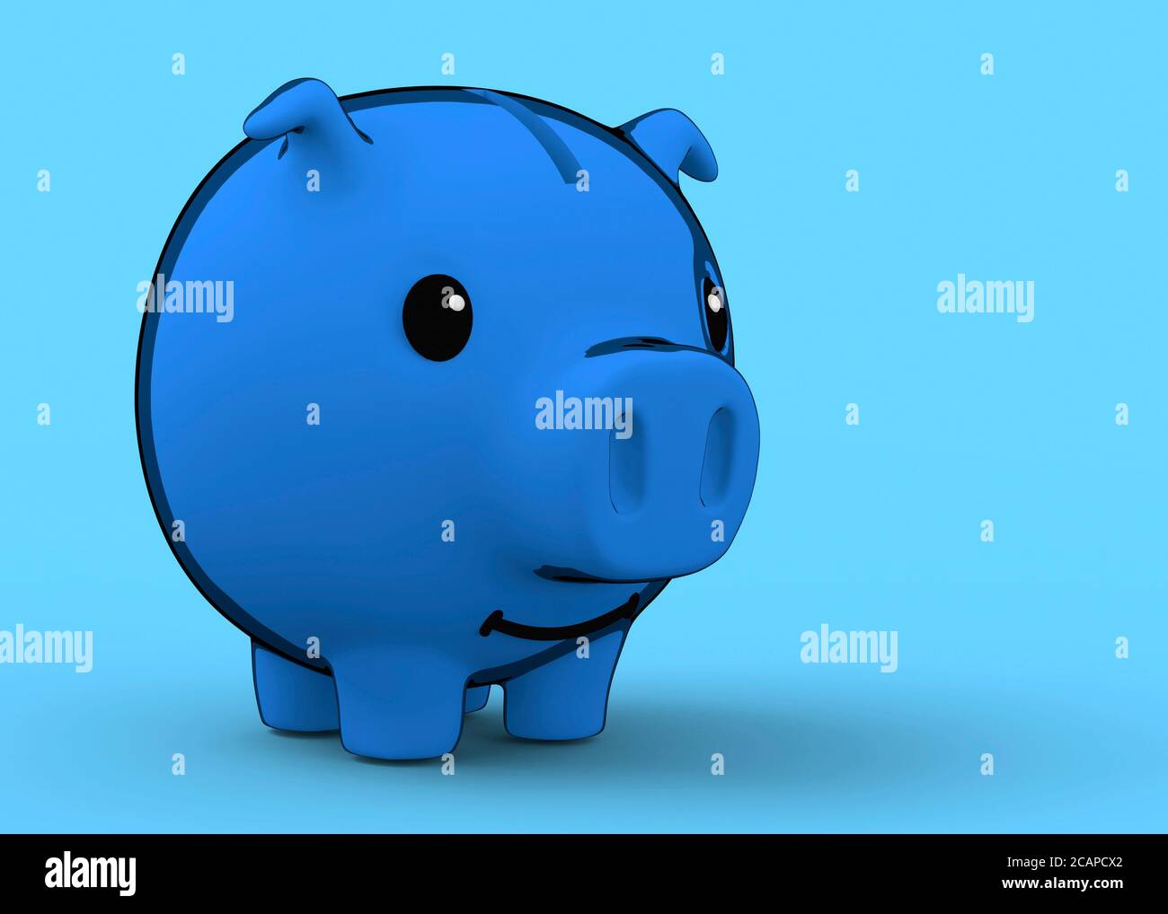 Pig Coin Bank - 3D Stock Photo - Alamy
