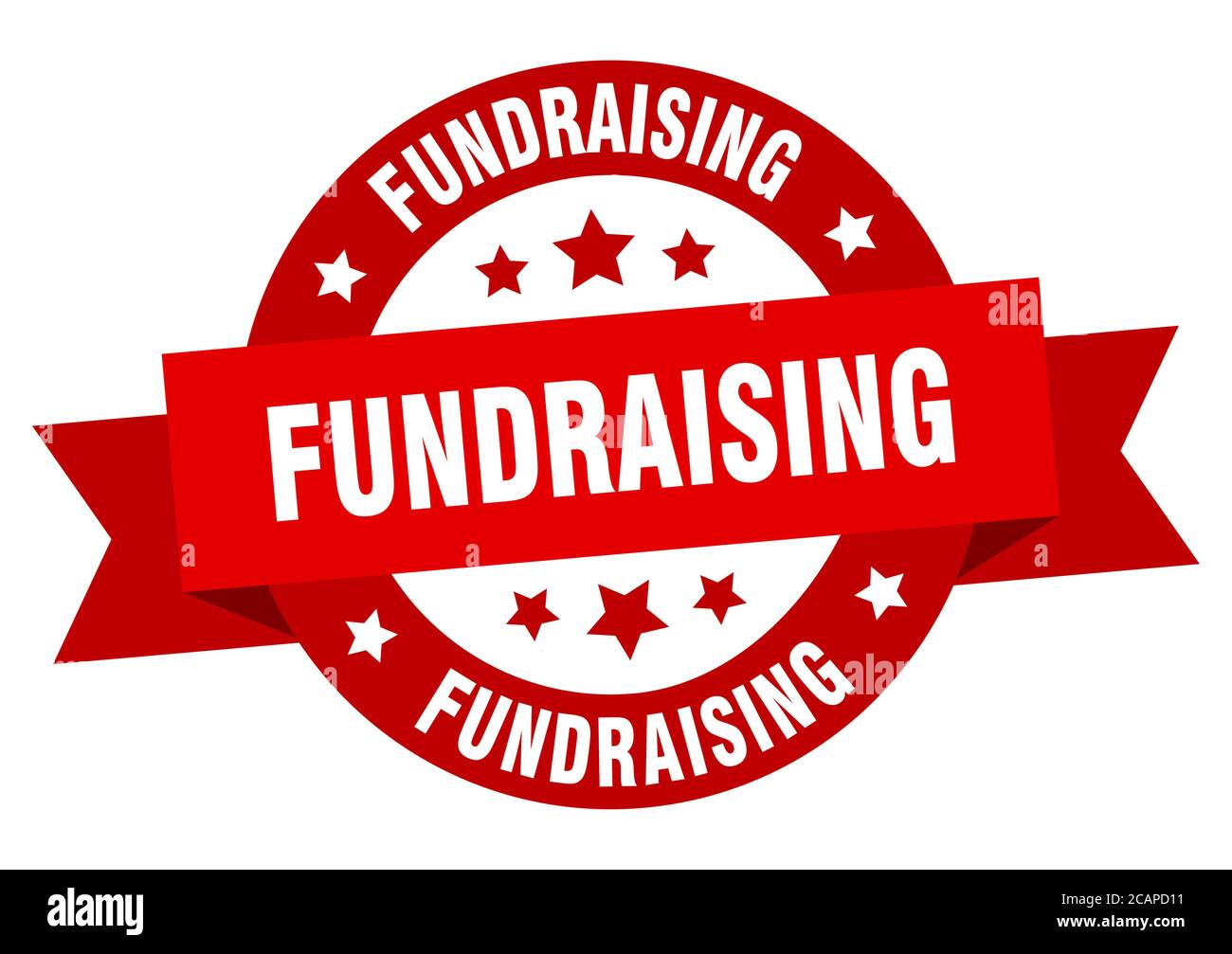 fundraising round ribbon isolated label. fundraising sign Stock Vector ...