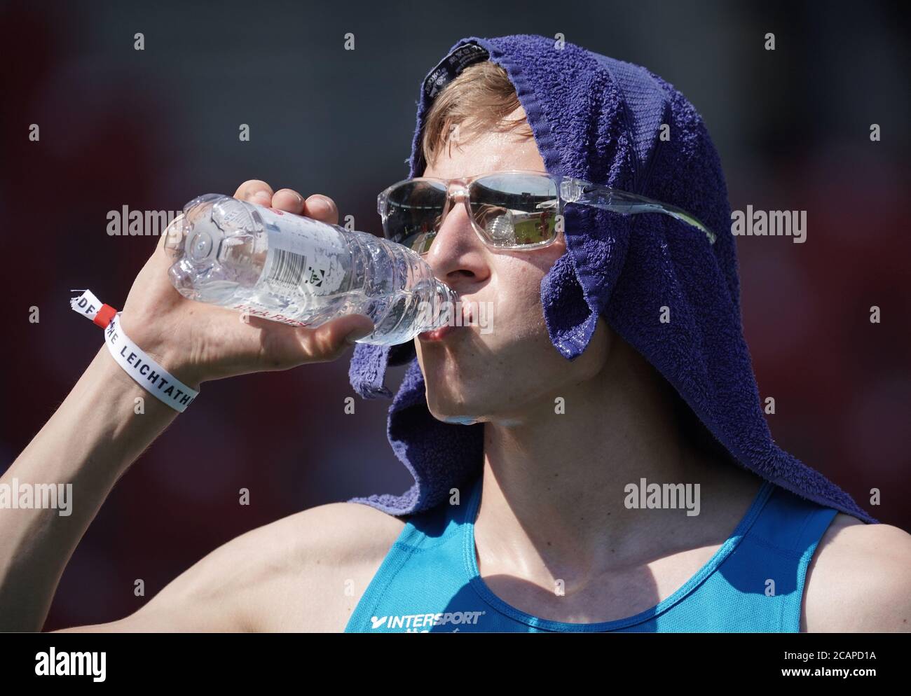 08 August 2020, Lower Saxony, Brunswick: Athletics, German championship ...