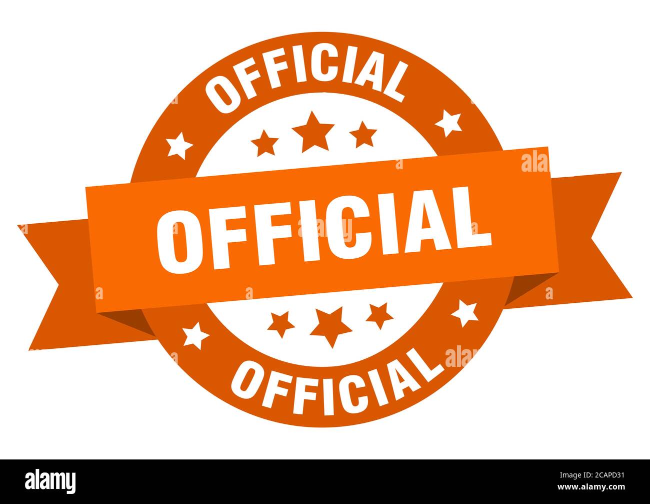 official round ribbon isolated label. official sign Stock Vector Image ...