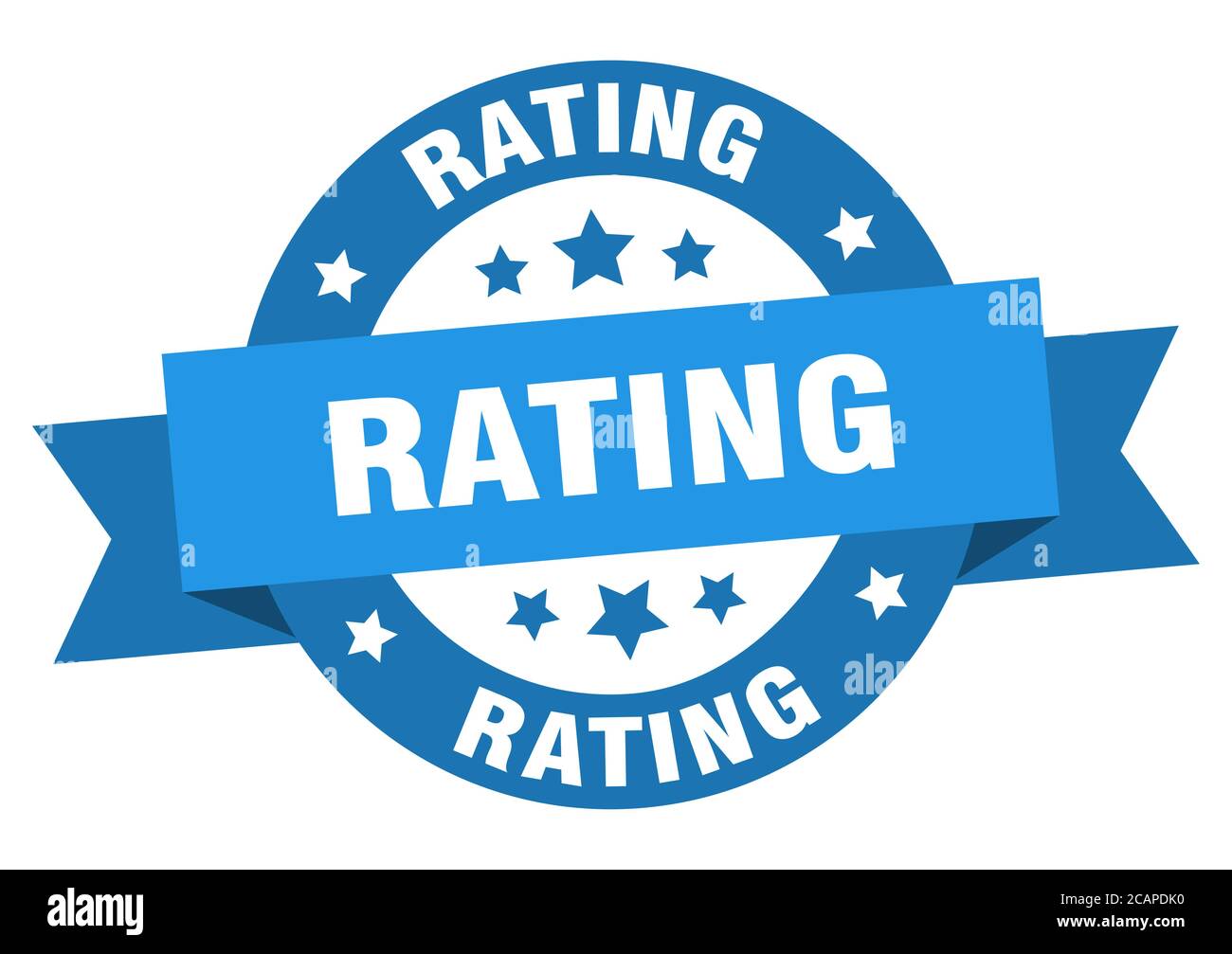 rating round ribbon isolated label. rating sign Stock Vector Image ...