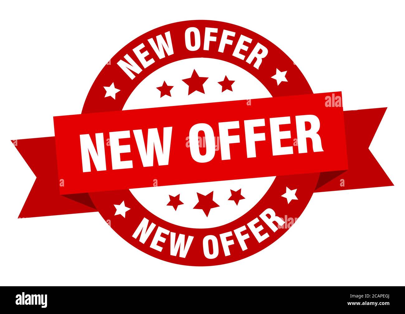 new offer round ribbon isolated label. new offer sign Stock Vector ...