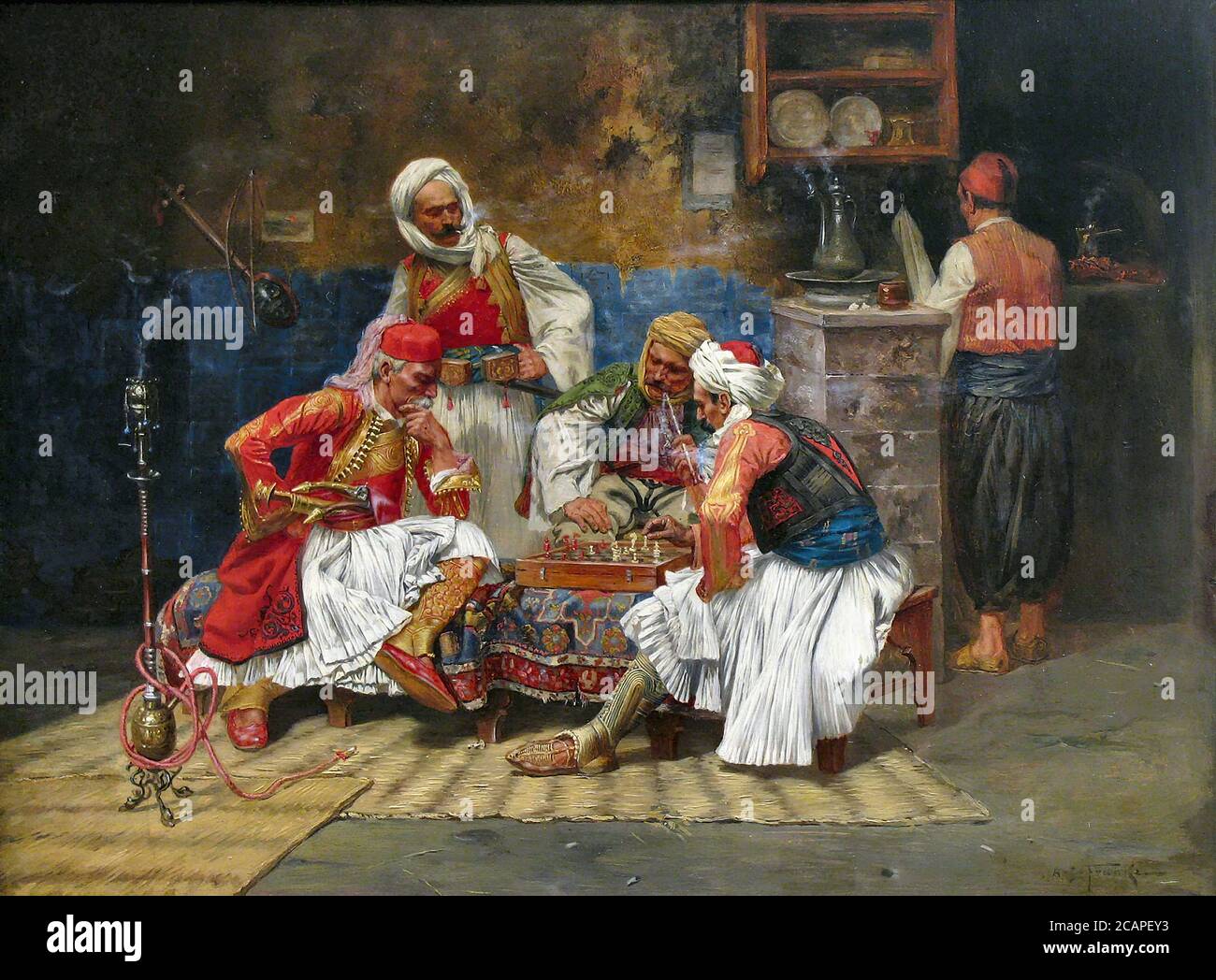 Franke Albert Joseph - a Game of Chess 2 - German School - 19th and ...