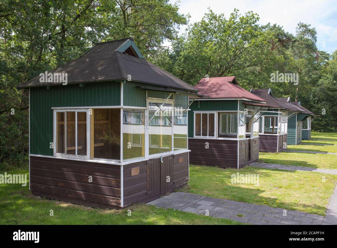 Small wooden cabins light therapy for tbc patients at sanatorium ...